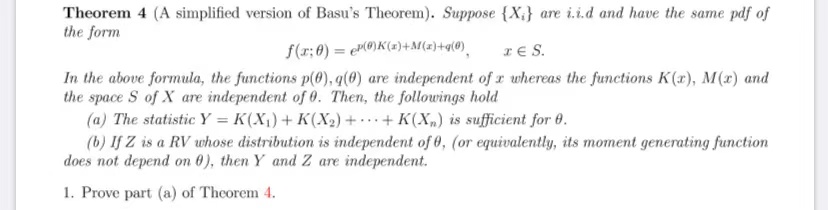 Solved Theorem 4 A Simplified Version Of Basus Theorem
