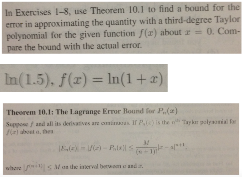 Solved In Exercises 1-8, use Theorem 10.1 to find a bound | Chegg.com