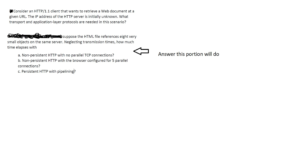 Solved Consider an HTTP/1.1 client that wants to retrieve a | Chegg.com
