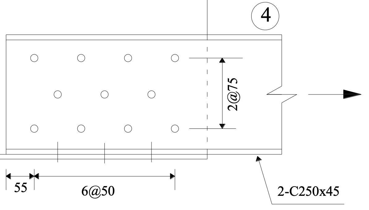 The Figure shows the connection of a member at a | Chegg.com