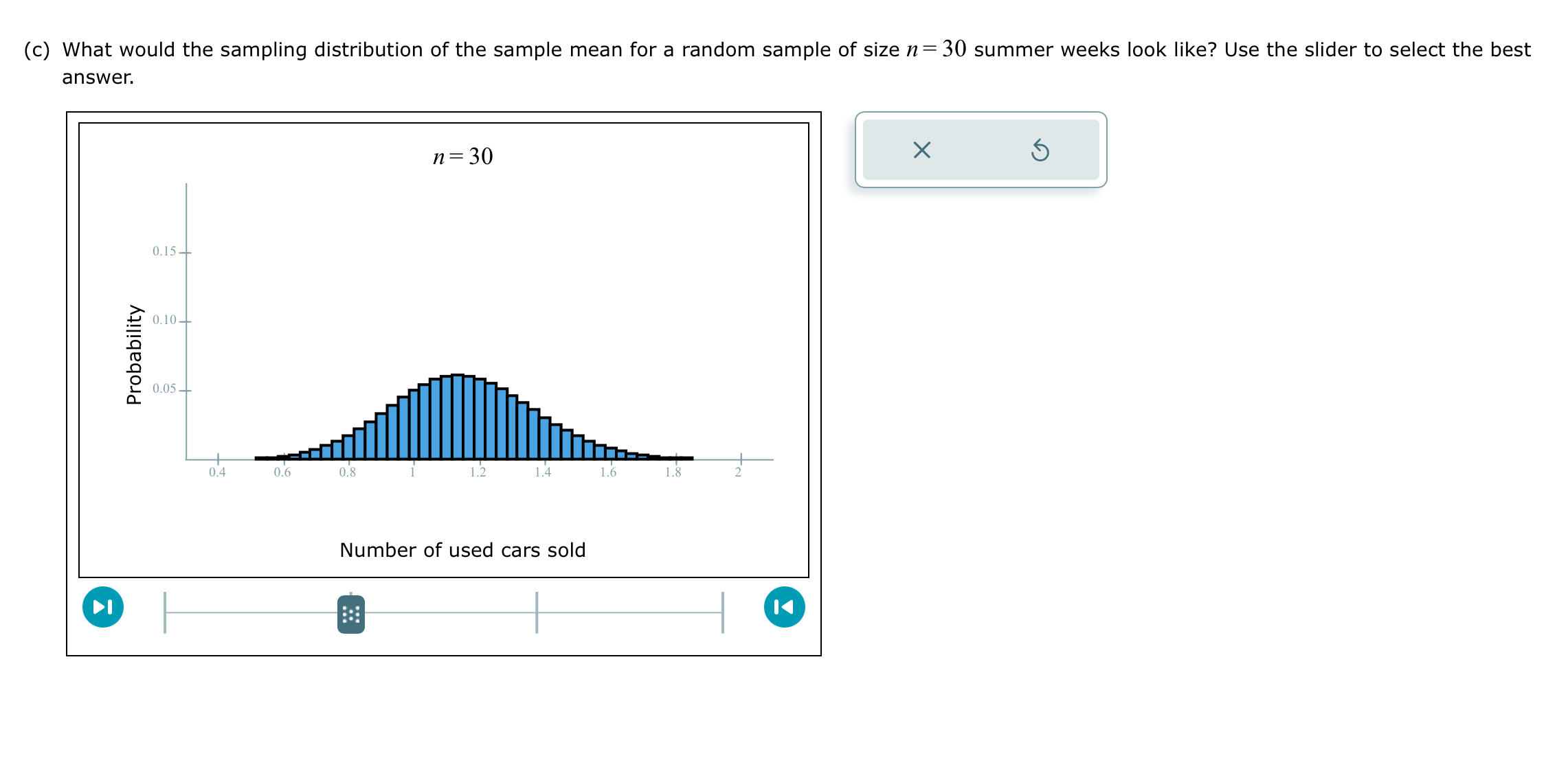 Solved (c) What would the sampling distribution of the | Chegg.com