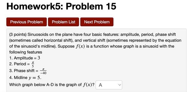 Solved Homework5: Problem 15 Previous Problem Problem List | Chegg.com