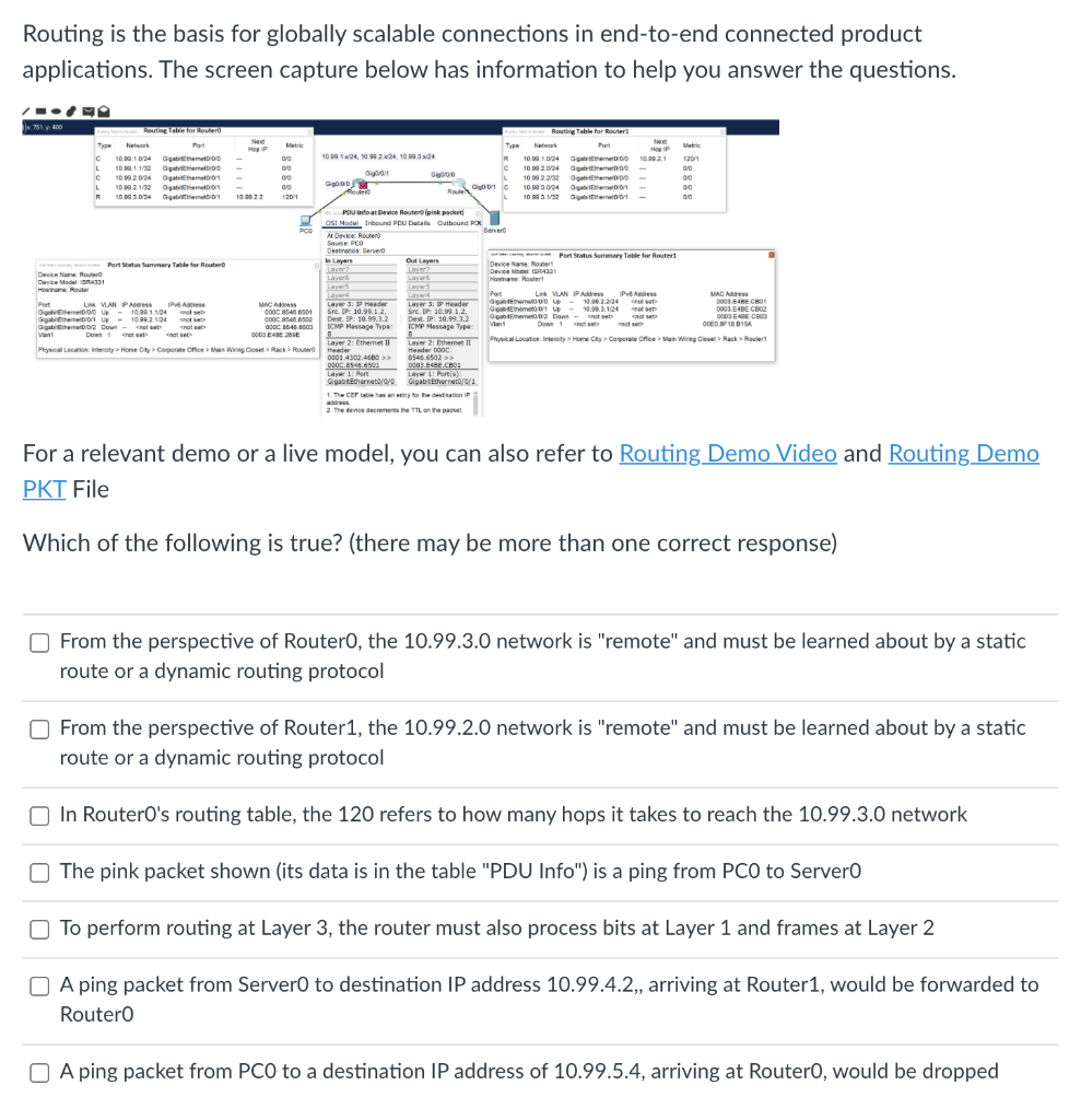 Solved Routing is the basis for globally scalable | Chegg.com