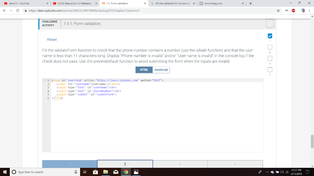 Solved Jenen Im YouTube VLOG: BeautyCon LA Weekend x Zy 7A. | Chegg.com