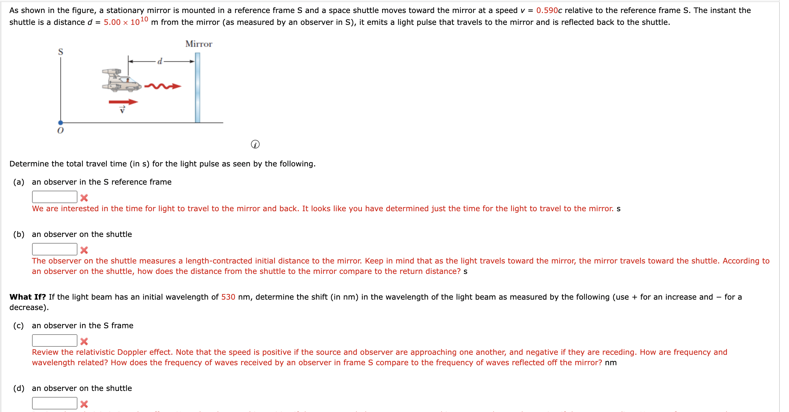 Solved (i) Determine the total travel time (in s) for the | Chegg.com