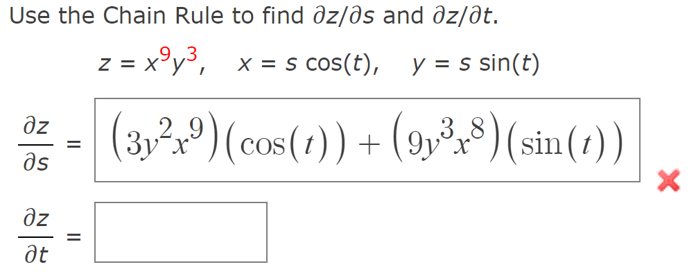 Solved Use the Chain Rule to find ∂z/∂s and ∂z/∂t. | Chegg.com