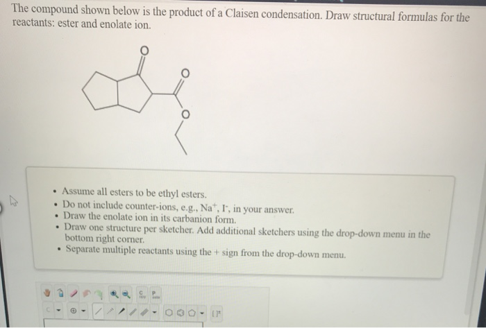Solved The compound shown below is the product of Claisen | Chegg.com