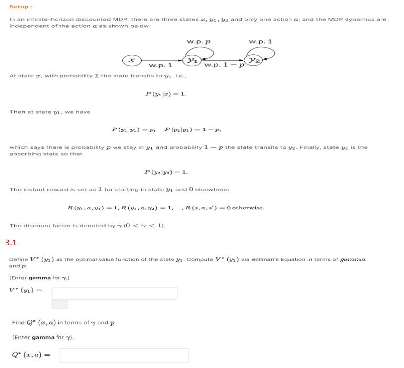 Solved In an infinite-horizon discounted MDP, there are | Chegg.com