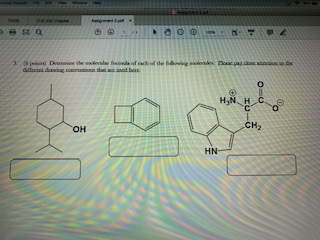 Solved Determine the molecular formula of each of the | Chegg.com