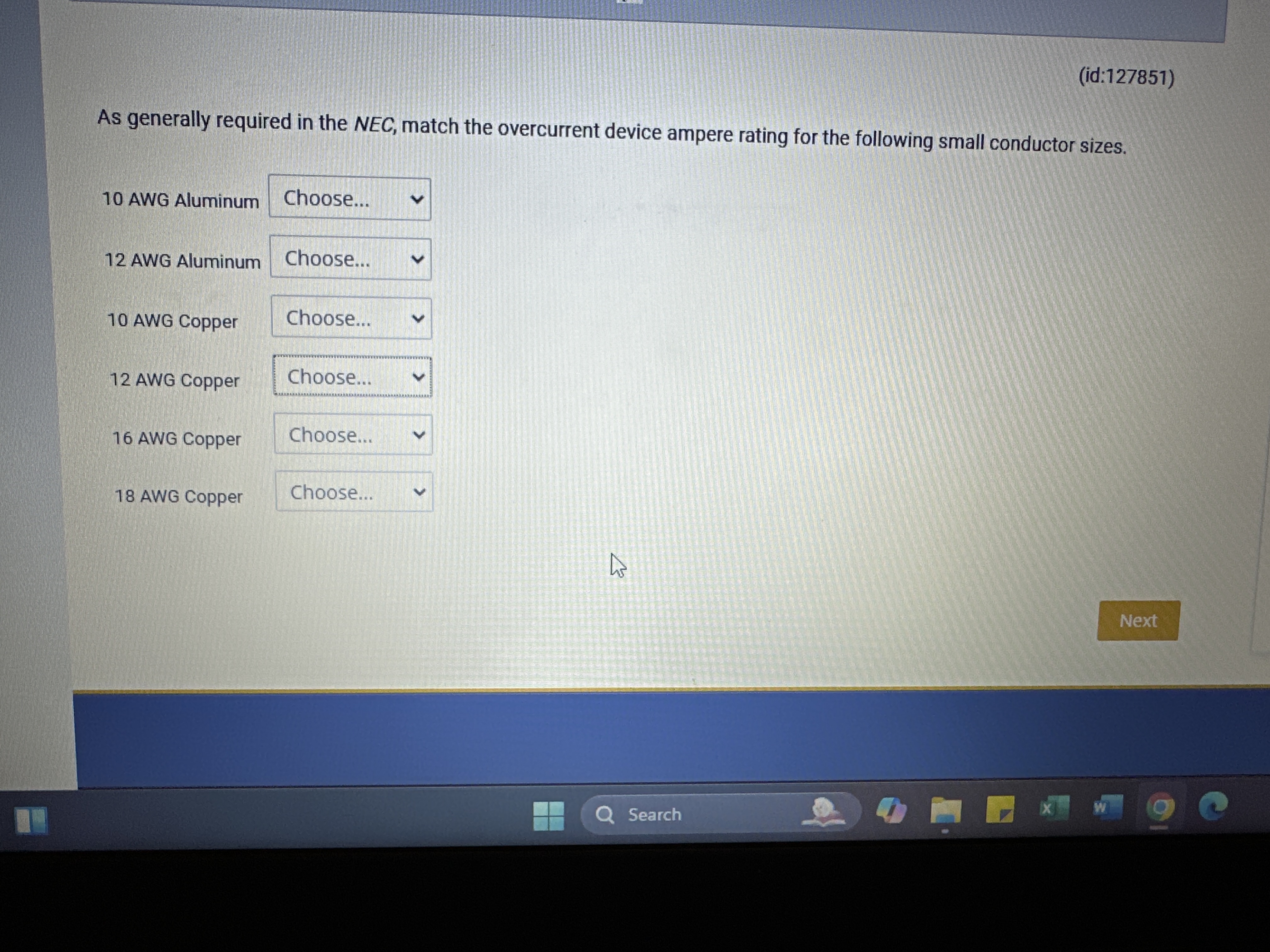 Solved (id:127851)As generally required in the NEC, match | Chegg.com