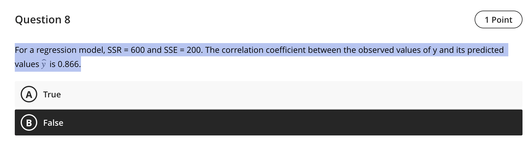 Solved For a regression model, SSR =600 and SSE =200. The | Chegg.com
