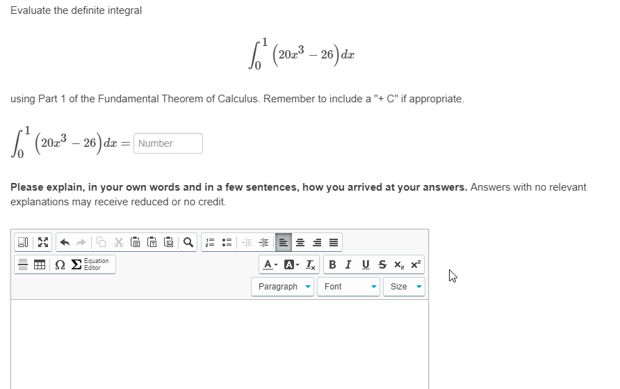 Solved Evaluate the definite integral Lo * (20.23 – 26)dz | Chegg.com