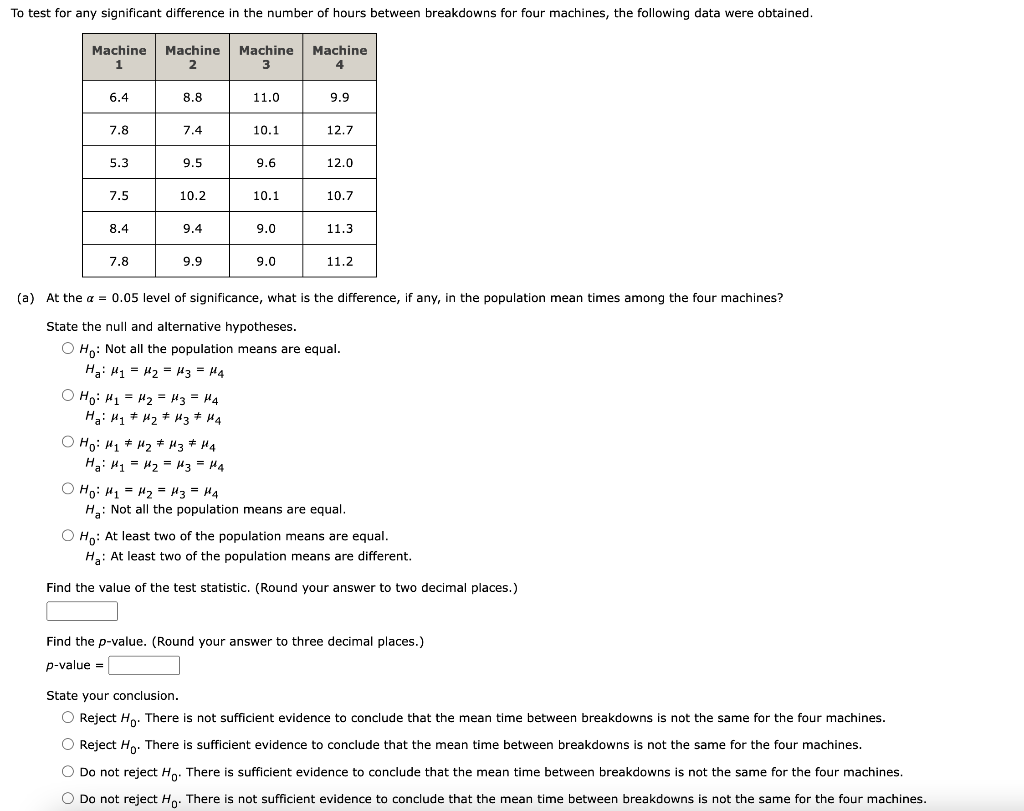 Solved To test for any significant difference in the number | Chegg.com