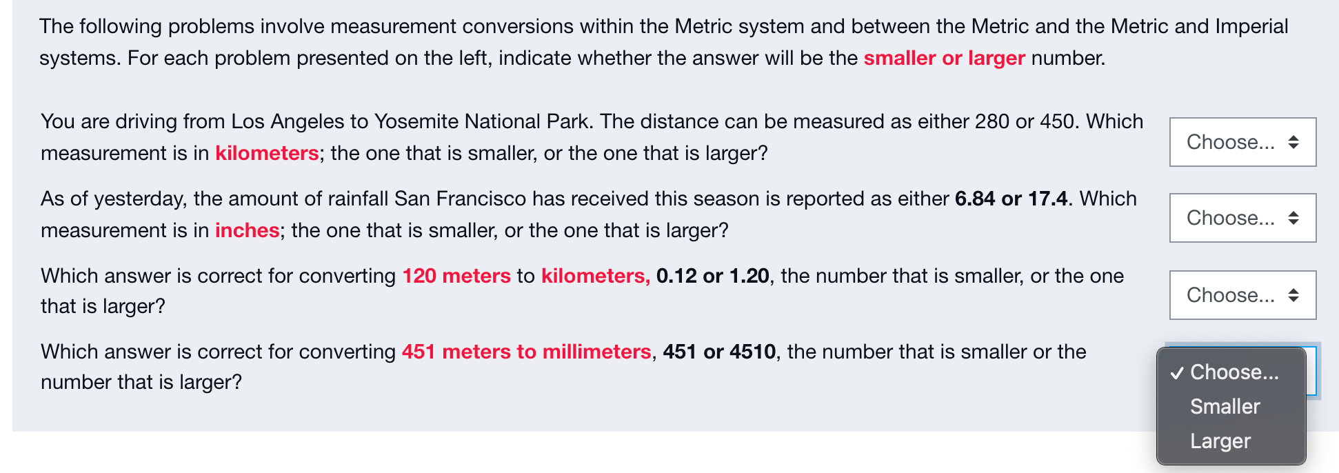 Solved The following problems involve measurement | Chegg.com