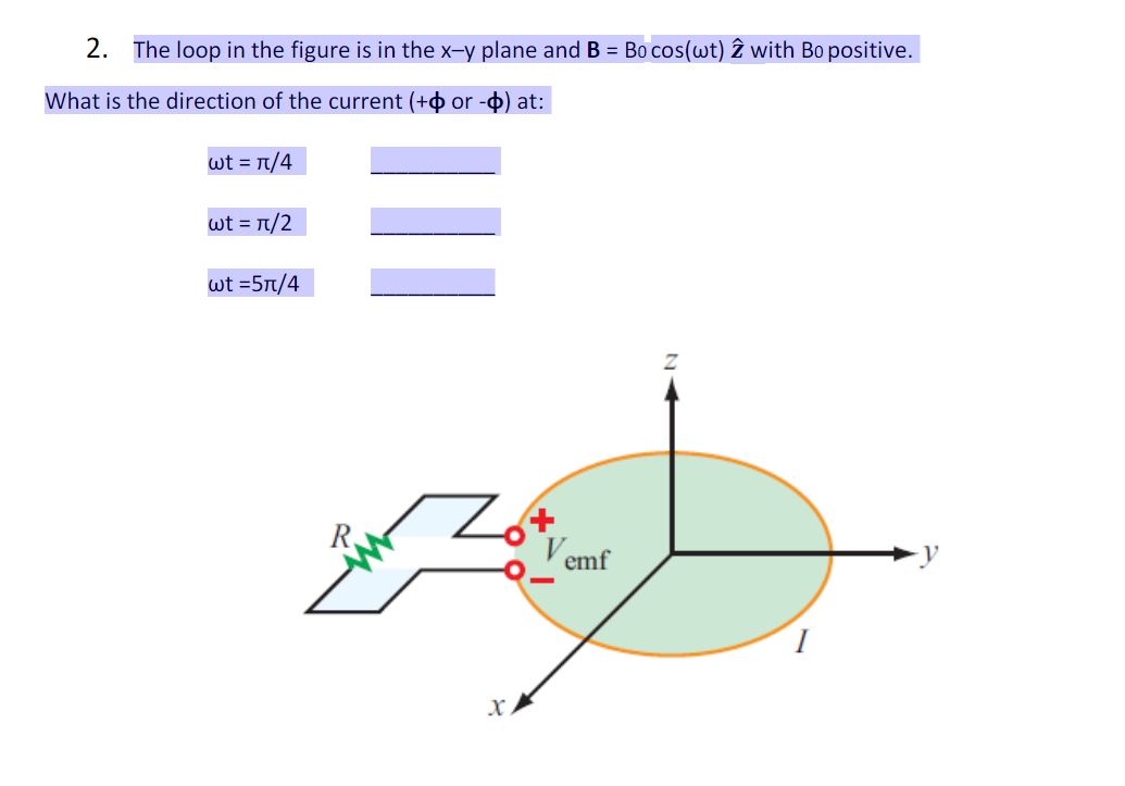 Solved The loop in the figure is in the x-y ﻿plane and | Chegg.com