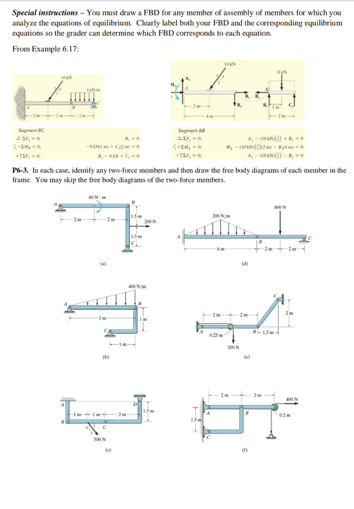 Solved Special instructions - You must draw a FBD for any | Chegg.com