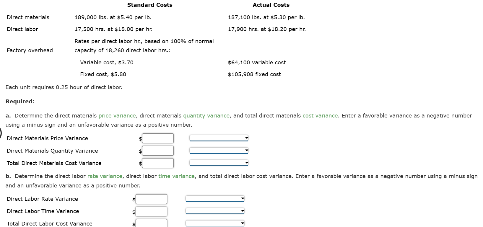 Solved A Determine The Direct Materials Price Variance Chegg
