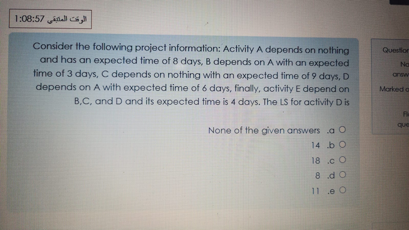 Solved Consider the following project information: Activity | Chegg.com