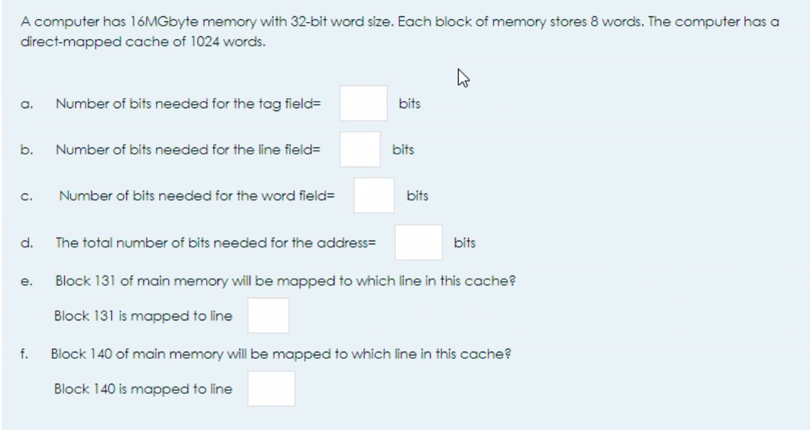 Solved A computer has 16MGbyte memory with 32-bit word size. | Chegg.com