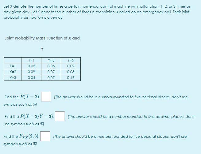 Solved Let X denote the number of times a certain numerical | Chegg.com