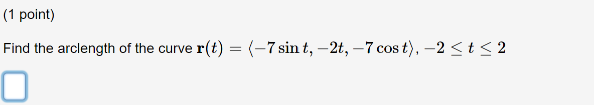 Solved Find the arclength of the curve | Chegg.com