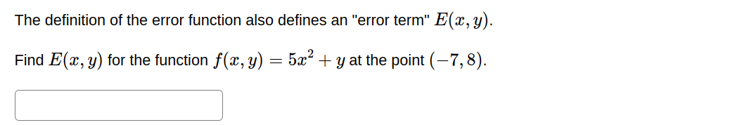 Solved The definition of the error function also defines an | Chegg.com