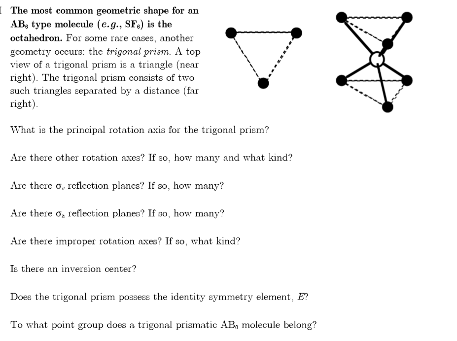 Solved The most common geometric shape for an AB6 type | Chegg.com