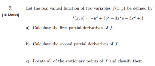 Solved Let the real valued function of two variables f(x,y) | Chegg.com
