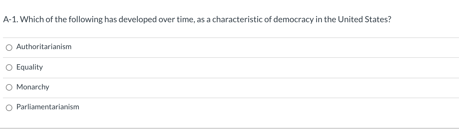 Solved A-1. Which of the following has developed over time, | Chegg.com