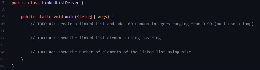 Solved In Java: Part 1: public class LinkedList { | Chegg.com