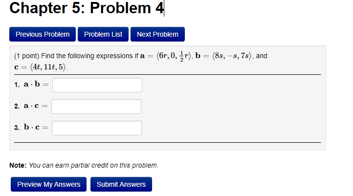 Solved Chapter 5: Problem 4 Previous Problem Problem List | Chegg.com