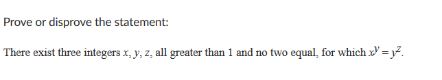 Solved Prove or disprove the statement: There exist three | Chegg.com