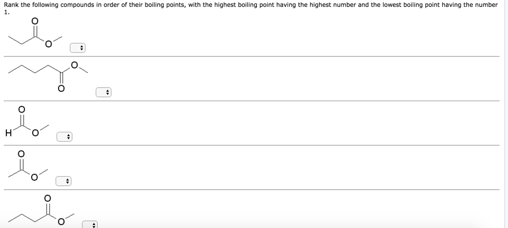 Solved Rank the following compounds in order of their | Chegg.com