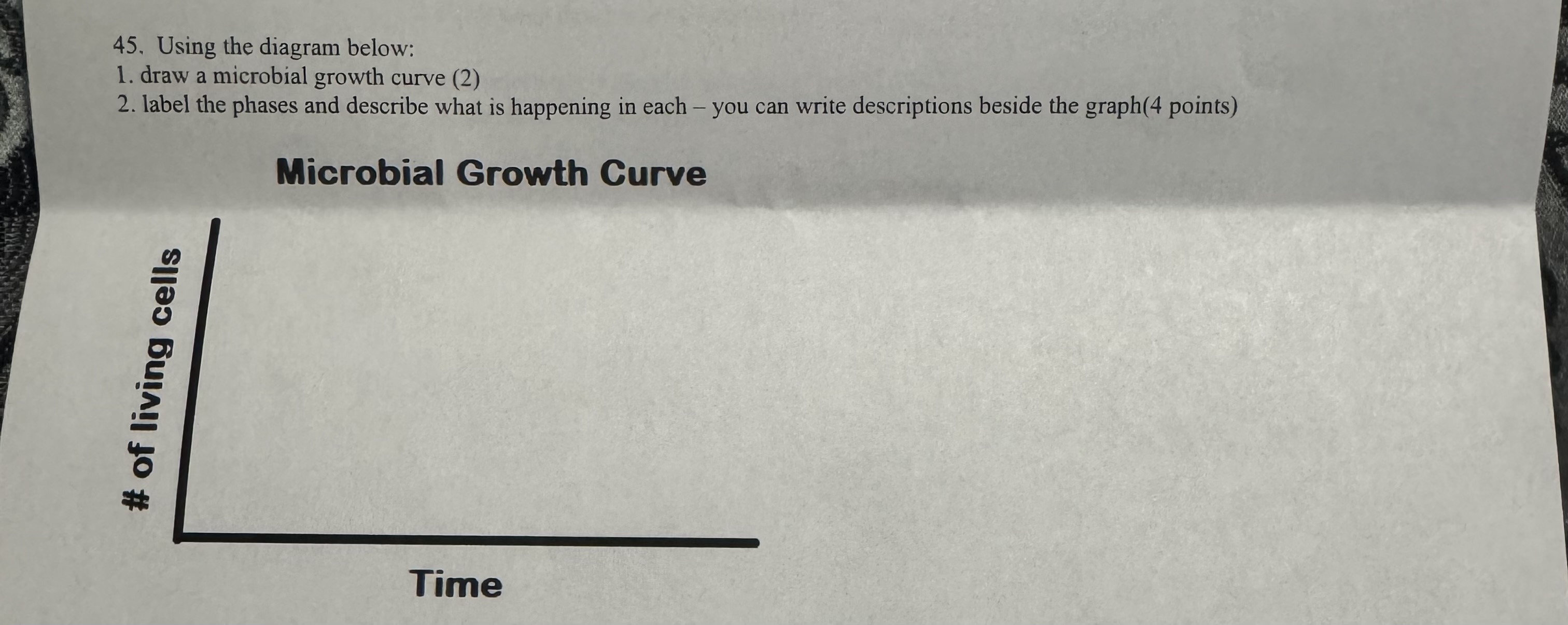 Solved 45. ﻿Using the diagram below:1. ﻿draw a microbial | Chegg.com