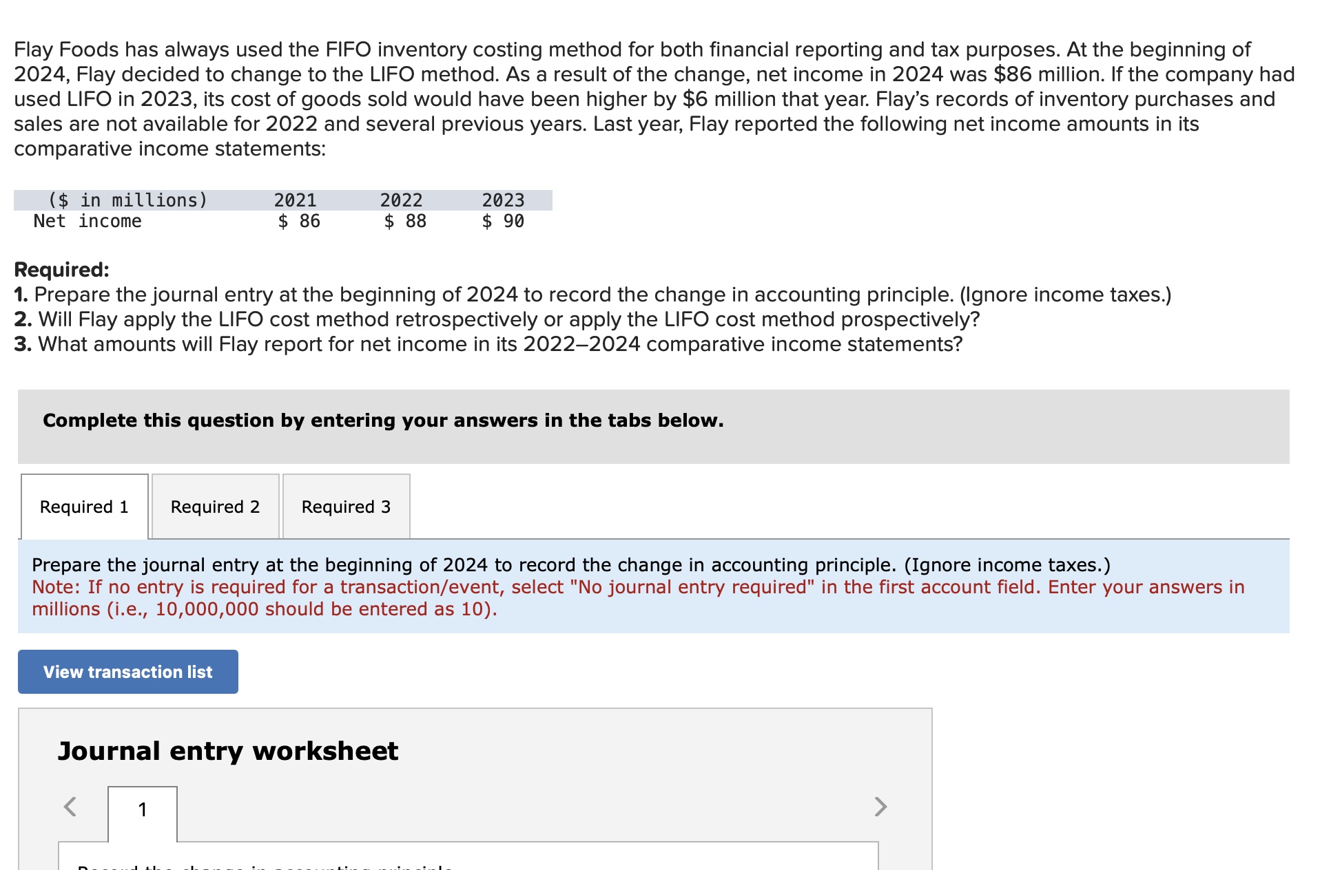 Solved Flay Foods has always used the FIFO inventory costing | Chegg.com