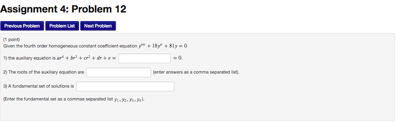 Solved Assignment 4: Problem 12 Previous Problem Probler | Chegg.com