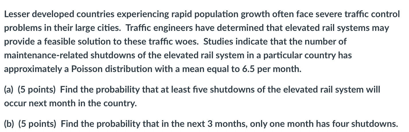 Solved Lesser developed countries experiencing rapid | Chegg.com