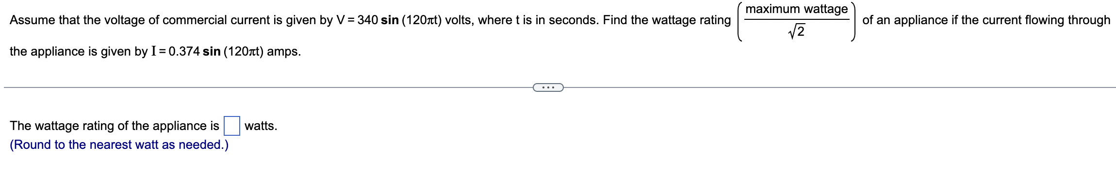 Solved Assume that the voltage of commercial current is | Chegg.com