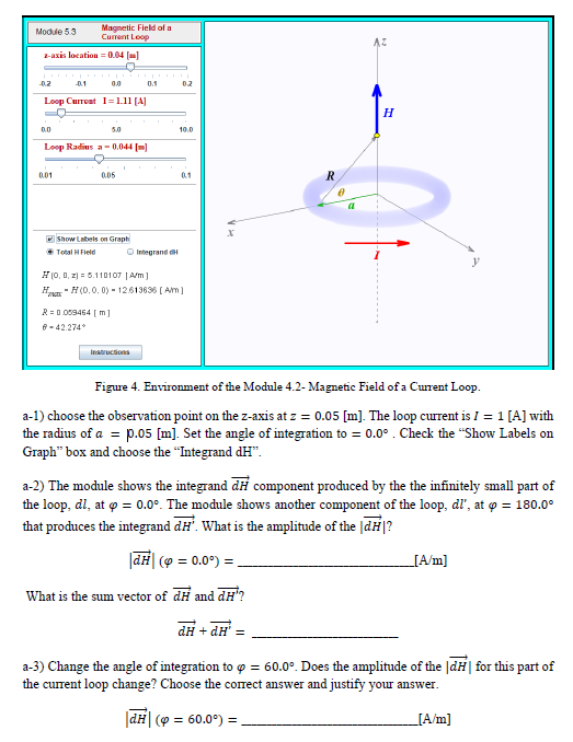 Solved Module 4.2: Magnetic Field of a Current Loop Figure 4 | Chegg.com