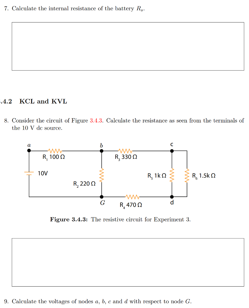 Solved 7. Calculate the internal resistance of the battery | Chegg.com
