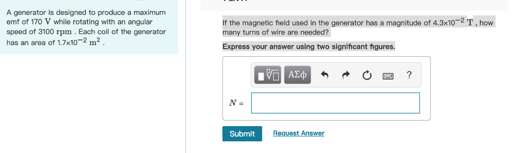 Solved A generator is designed to produce a maximum emf of | Chegg.com