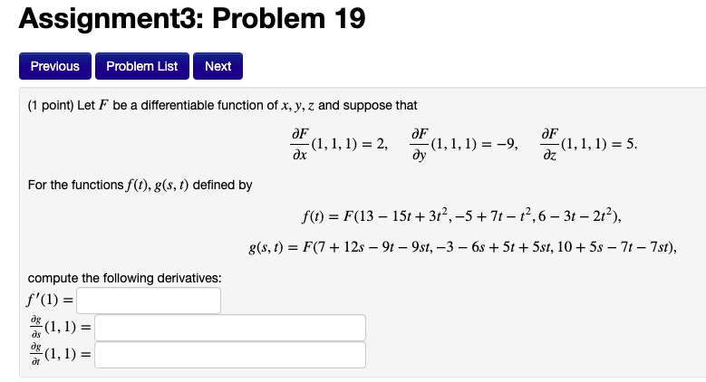 Solved Assignment3: Problem 19 Previous Problem List Next (1 | Chegg.com