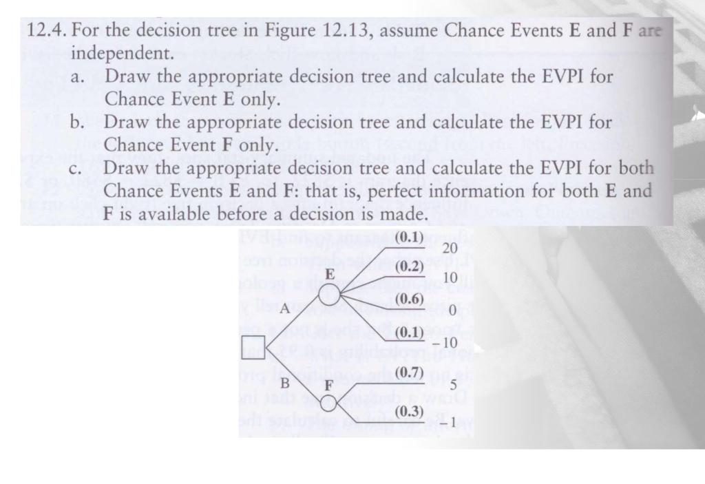 Solved 124 For The Decision Tree In Figure 1213 Assume 