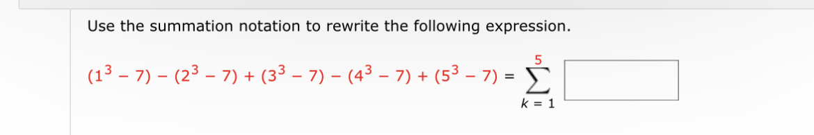 Solved Use the summation notation to rewrite the following | Chegg.com