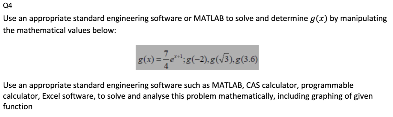 Solved Q4 Use an appropriate standard engineering software | Chegg.com