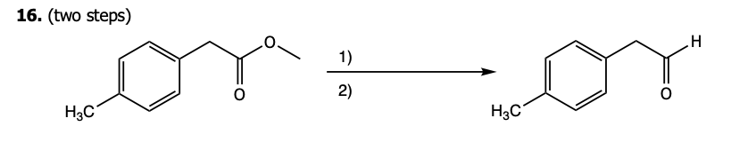 Solved 16. (two steps) H 1) о 2) о H3C НАС | Chegg.com
