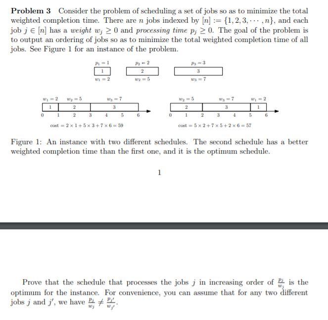 Solved Problem 3 Consider the problem of scheduling a set of | Chegg.com