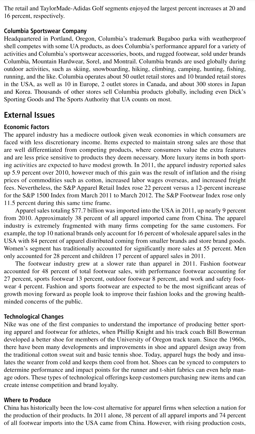 Prepare a Quantitative Strategic Planning Matrix | Chegg.com