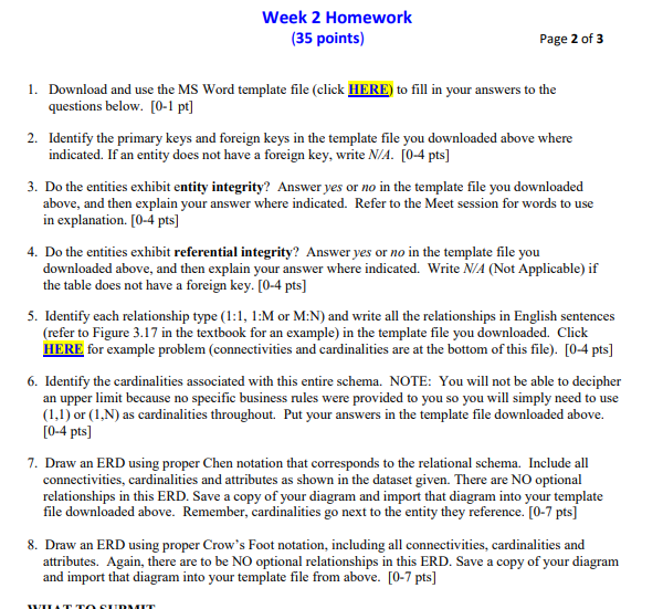 Solved Week 2 Homework (35 points) Page 1 of 3 INTRODUCTION | Chegg.com