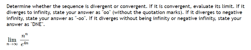 Solved Determine whether the sequence is divergent or | Chegg.com